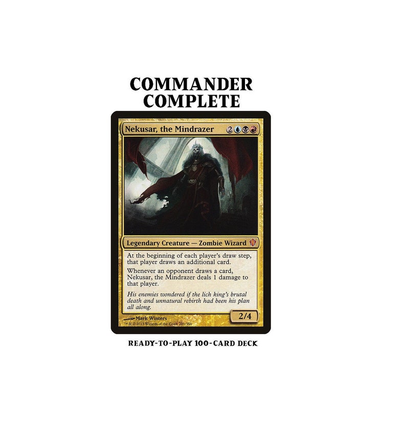Nekusar, the Mindrazer FORCED CARD DRAW Magic Mtg Custom Commander Deck - Etsy