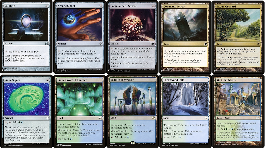 SIMIC Commander Deck Builder Starter Pack Kit Blue/green MANA Lands Artifacts - Etsy