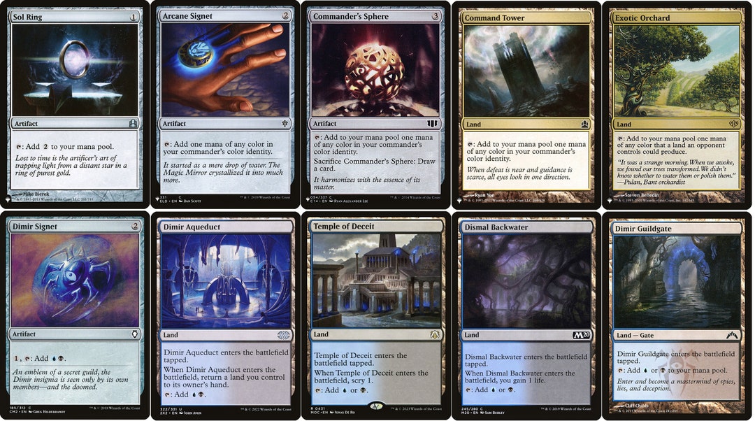 DIMIR Commander Deck Builder Starter Pack Kit Blue/black MANA Lands ...