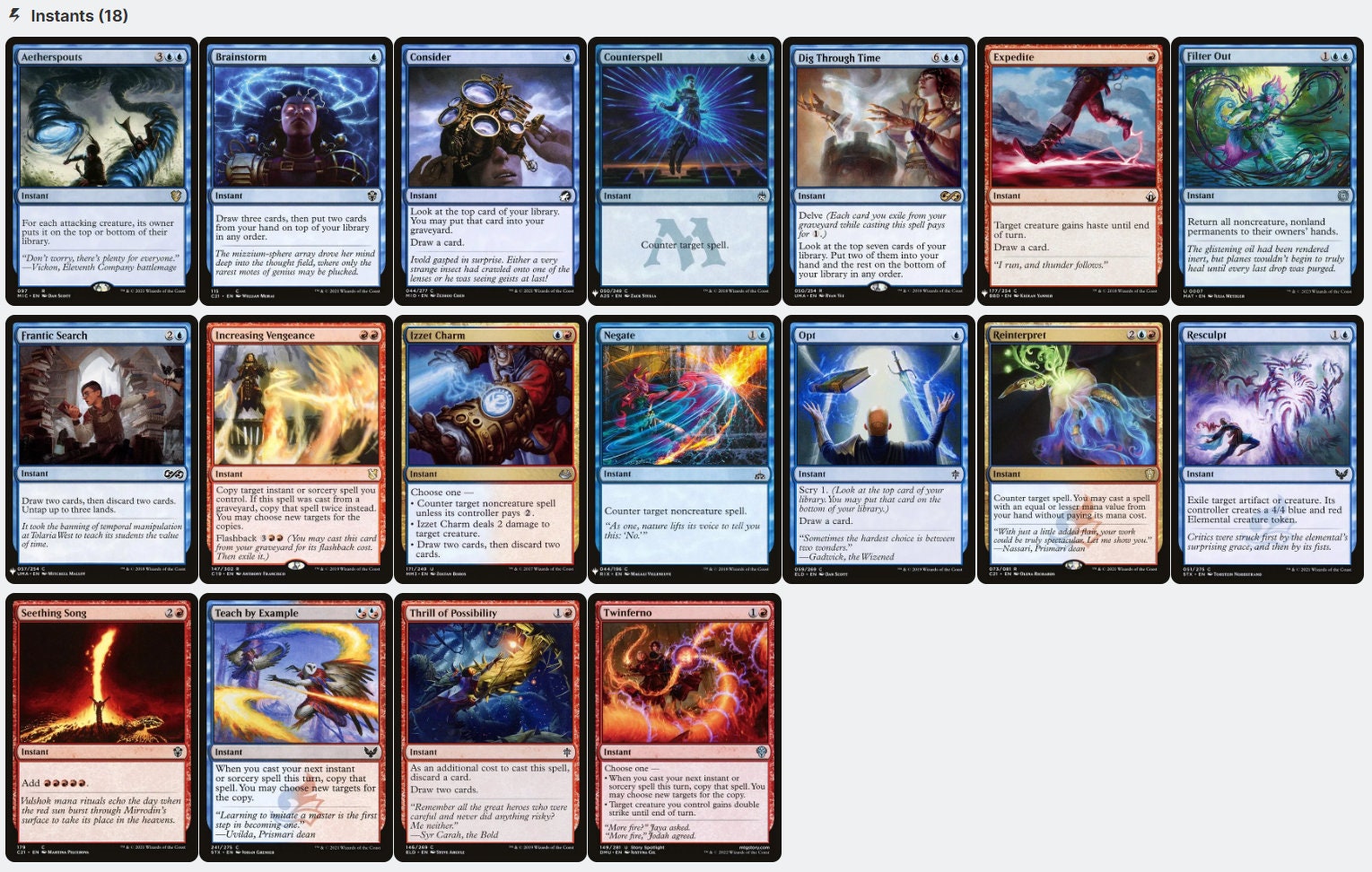 Veyran, Voice of Duality MAGECRAFT SPELLS Izzet Magic Mtg Custom Commander Deck - Etsy