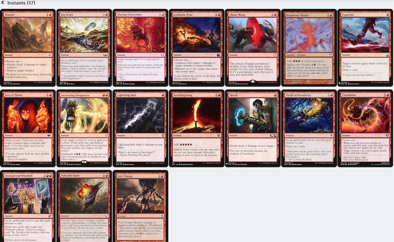 Urabrask / the Great Work RED SPELLS BURN Magic Mtg Custom Commander ...