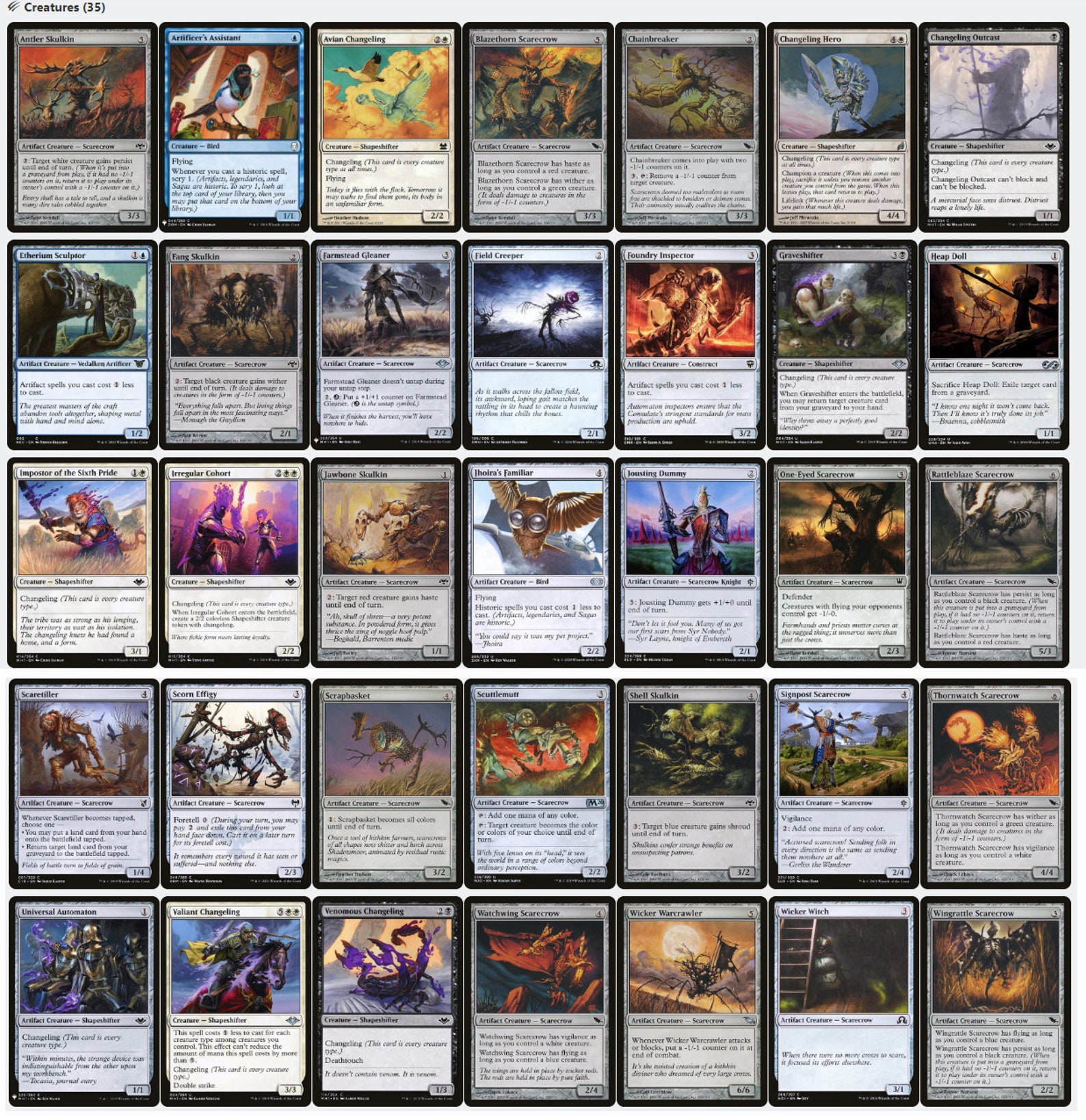 Reaper King Scarecrow Tribal Five-color Magic MTG Commander - Etsy