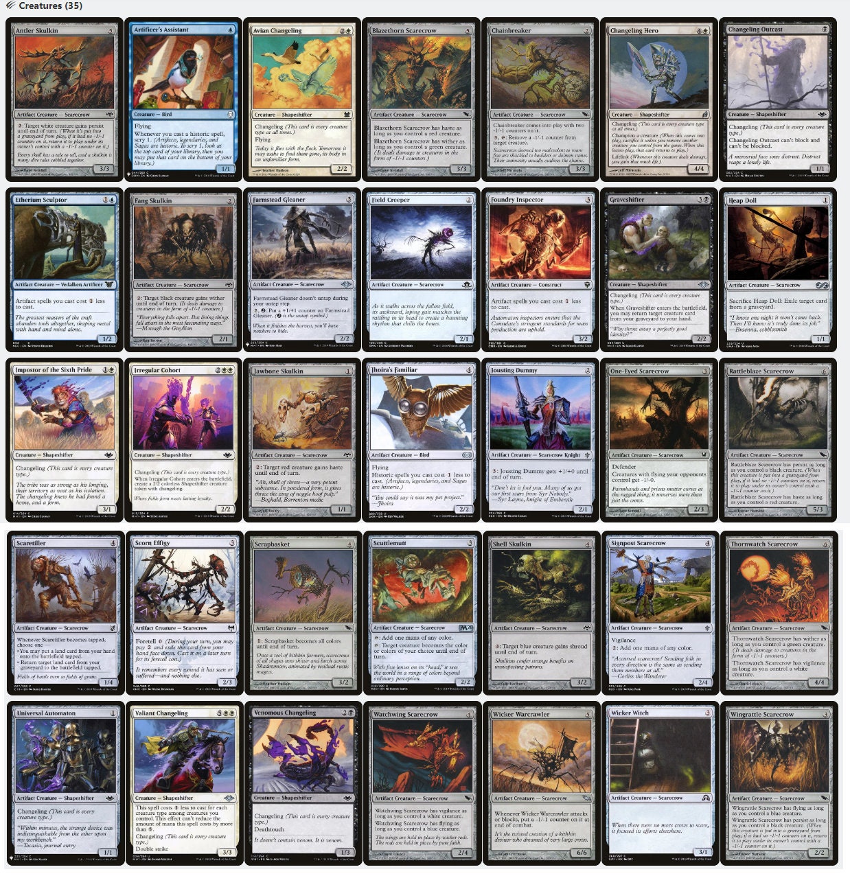 Reaper King Scarecrow Tribal Five-color Magic MTG Commander - Etsy