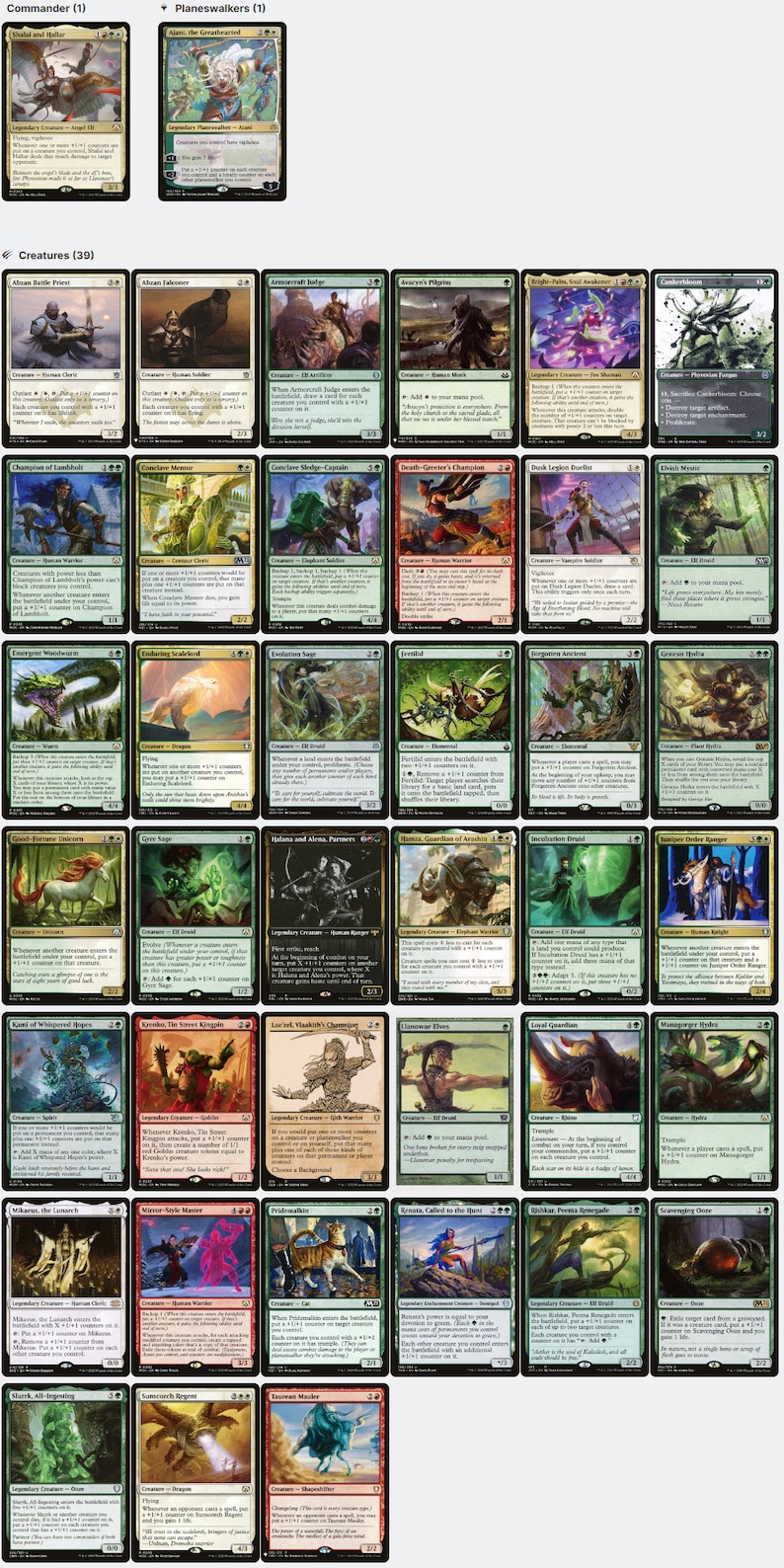 Shalai and Hallar 1/1 COUNTERS Magic MTG Commander Deck - Etsy