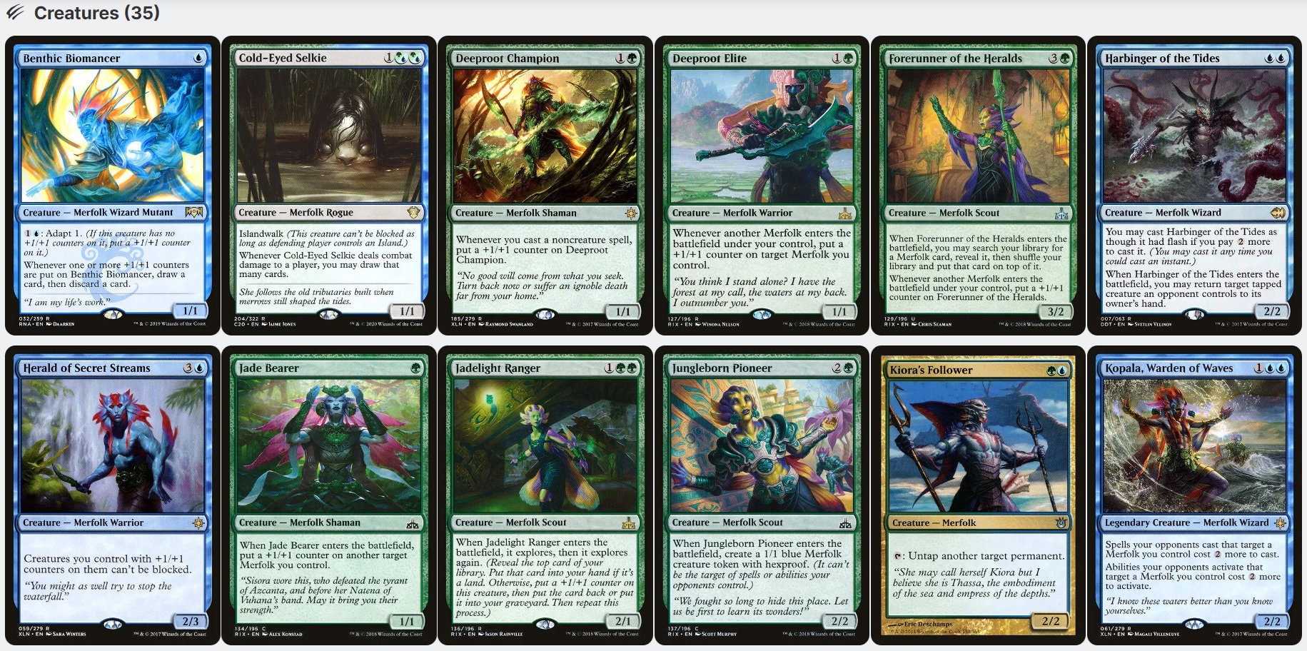 Kumena, Tyrant of Orazca MERFOLK TRIBAL Magic MTG Custom Commander Deck ...