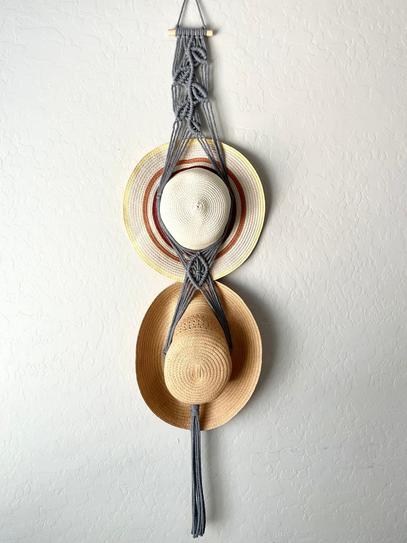 Macrame Boho Hat Holder 2-3pc - Etsy