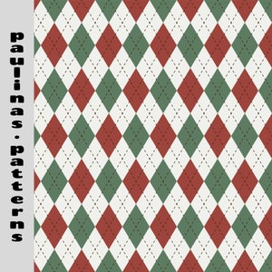 Christmas Argyle Seamless Pattern, Holiday Surface Pattern, Geometric ...