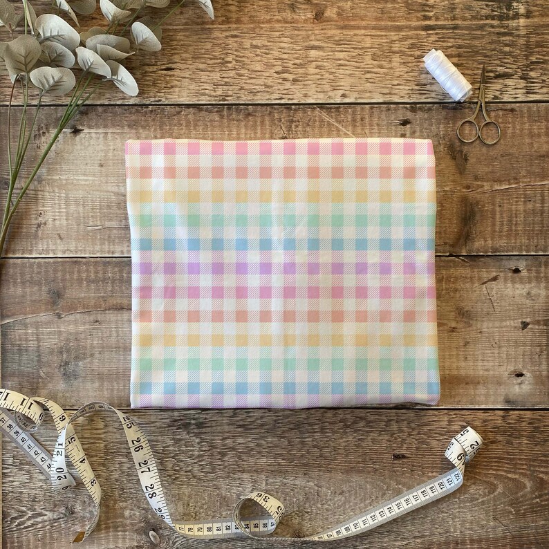 Pastel Gingham Seamless Pattern: Colorful Repeat Design (digital ...