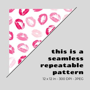 Lipstick Kiss Seamless Pattern, Lipstick Kiss Repeat Pattern, Kisses ...