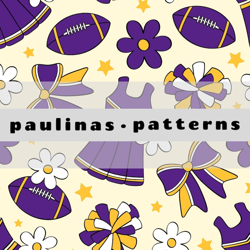 Cute Football Seamless Pattern, Cheerleading Seamless File, Football ...