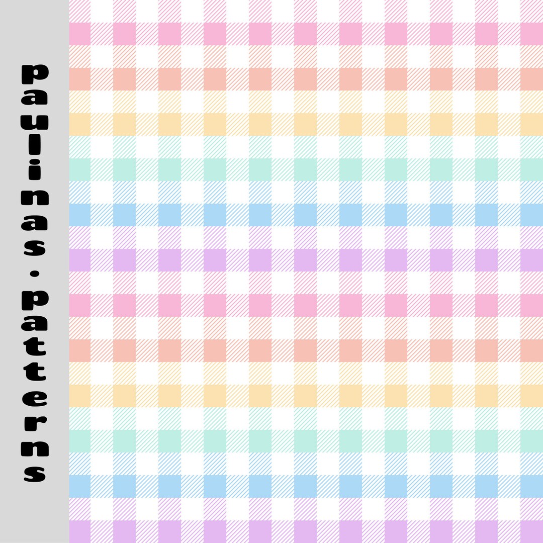 Pastel Gingham Seamless Pattern Colorful Gingham Repeat - Etsy