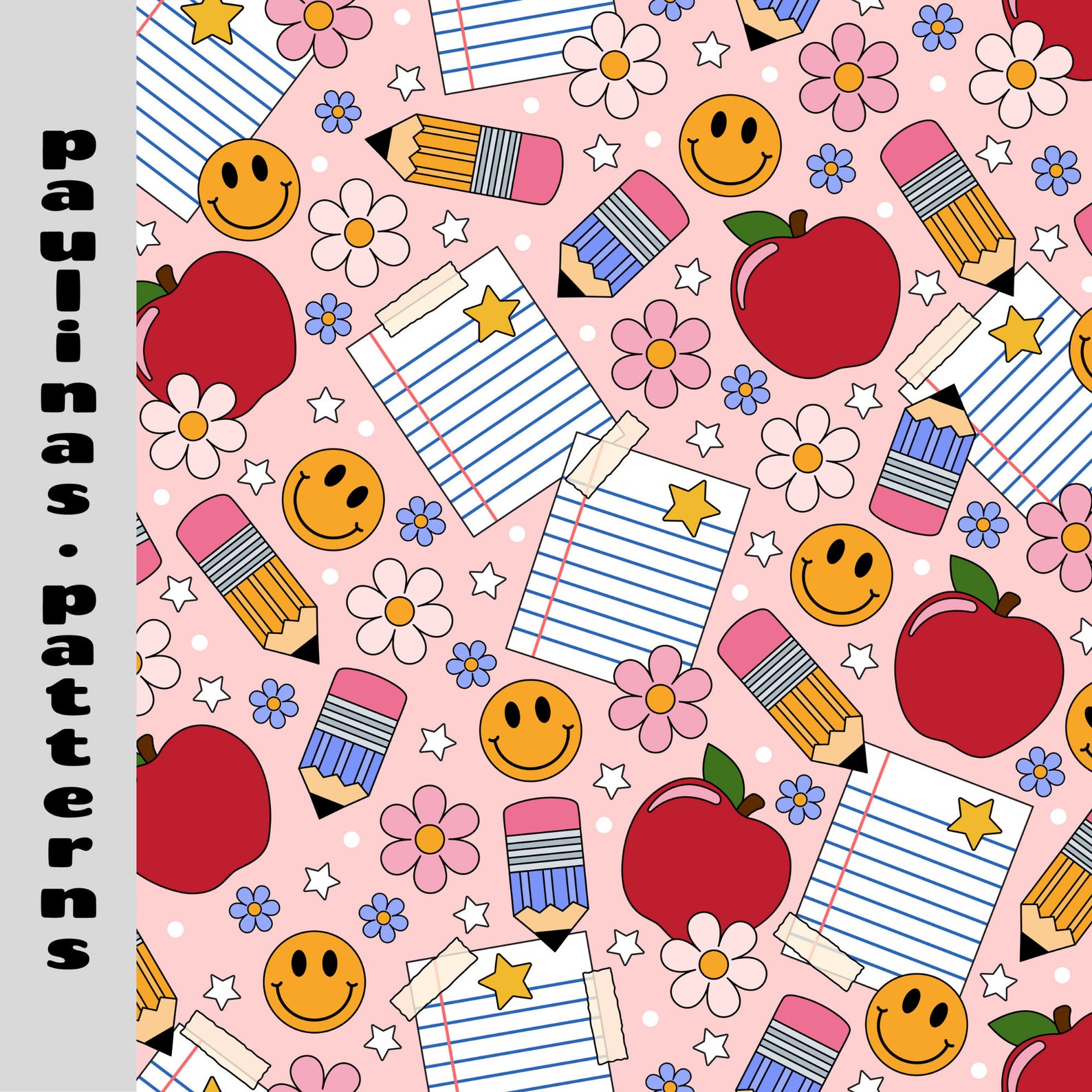 Groovy Teacher Seamless Pattern Retro School Repeat Pattern - Etsy