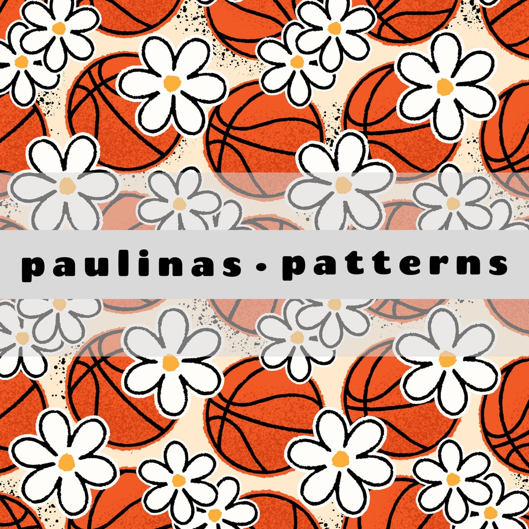 Cute Basketball Seamless Pattern, Basketball Repeat File, Basketball ...