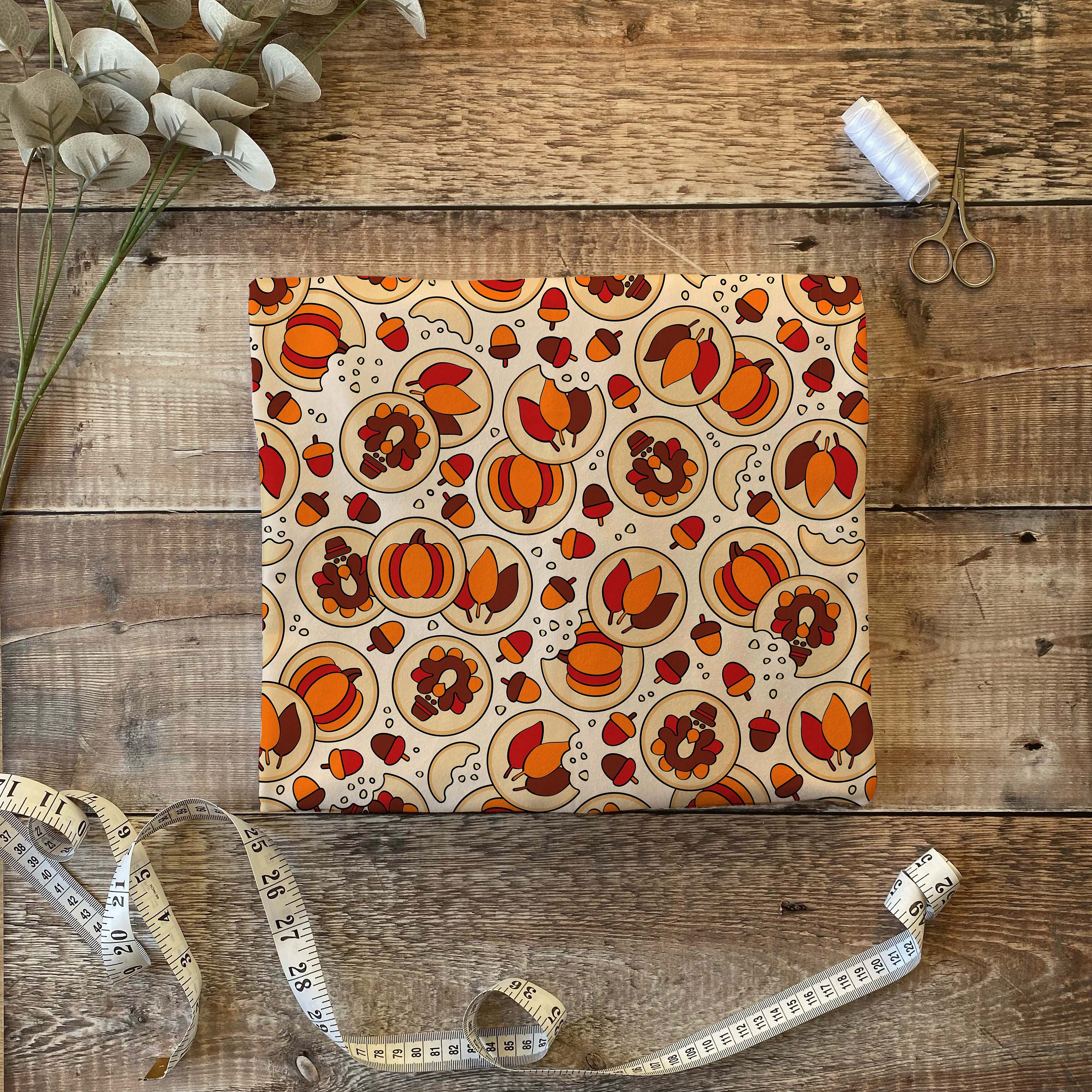 Thanksgiving Sugar Cookie Repeat Pattern: Fall Seamless File (digital ...