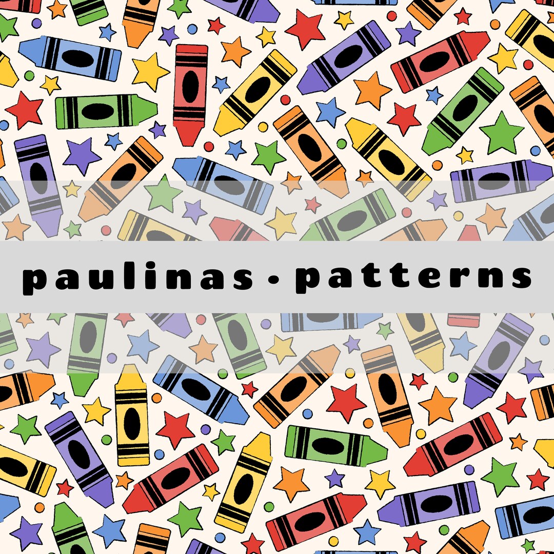 Colorful Crayons Seamless Pattern, Crayon Repeat Pattern, School Repeat ...
