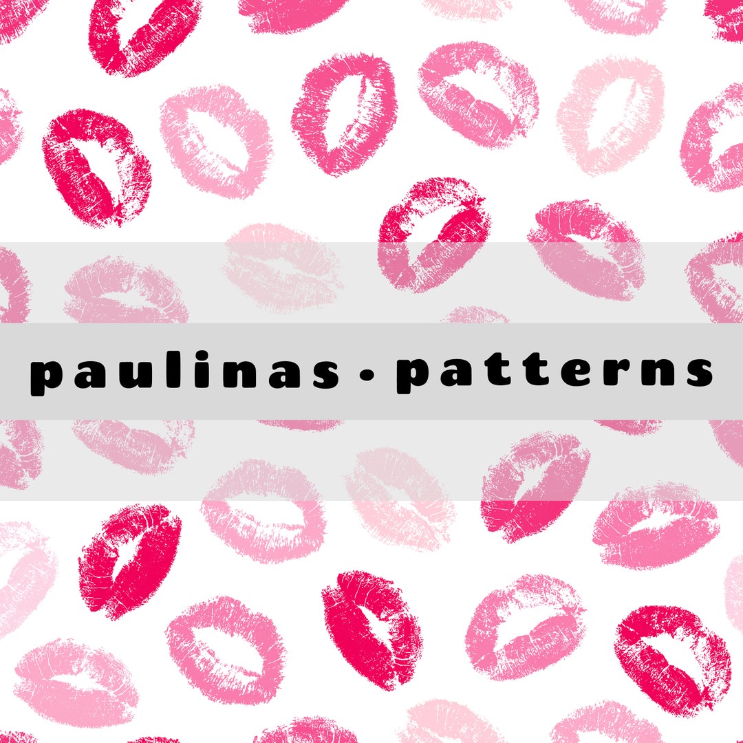 Lipstick Kiss Seamless Pattern Lipstick Kiss Repeat Pattern Kisses