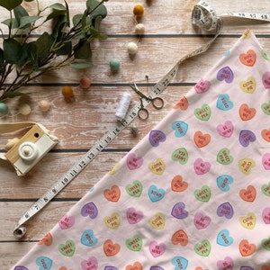 Conversation Hearts Seamless Pattern: Valentine's Day Repeat Design ...