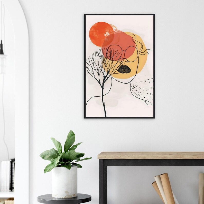 Abstract Wall Art, Minimalism . Home Decor, Fashion Decor, Office Decor ...