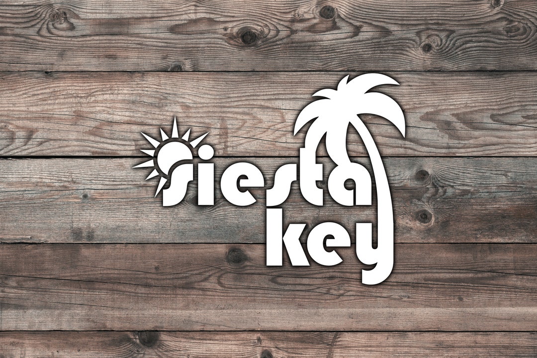 Siesta Key Sticker Decal - 7.5 X 5.7 in Florida Sticker for Florida ...