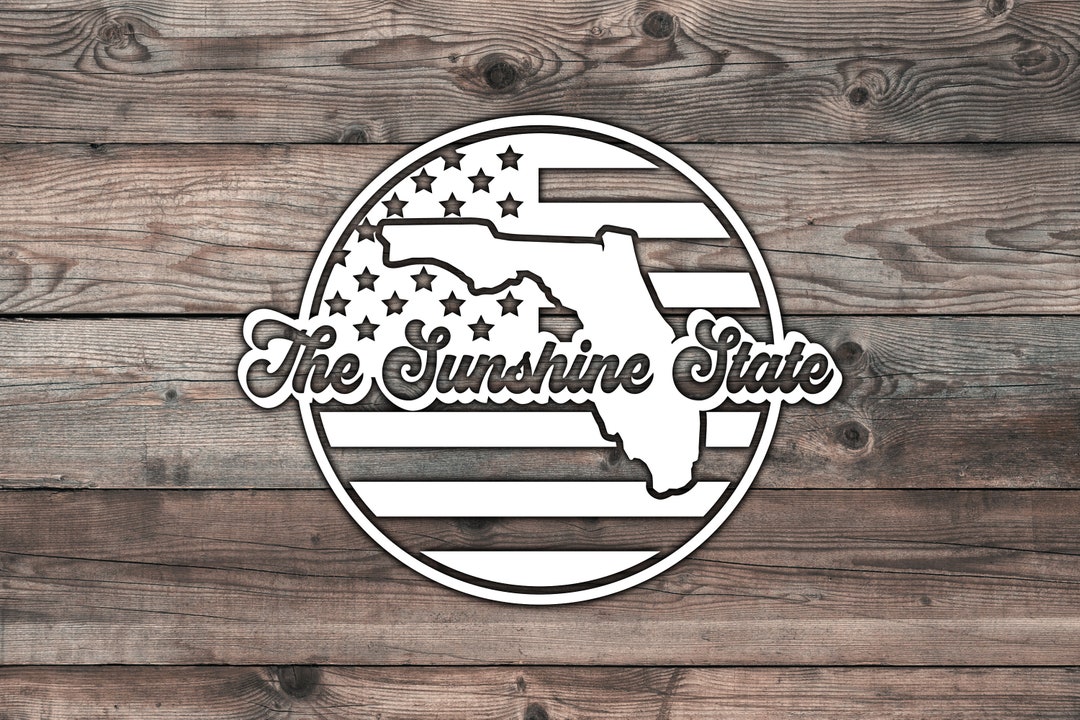 Florida American Flag Decal: Sunshine State Patriotic Sticker (6.5 X 5. ...