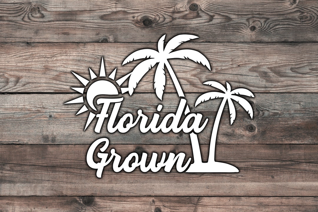 Florida Grown Sticker - 5.5 X 4 in Florida Car Decal for Florida Native ...