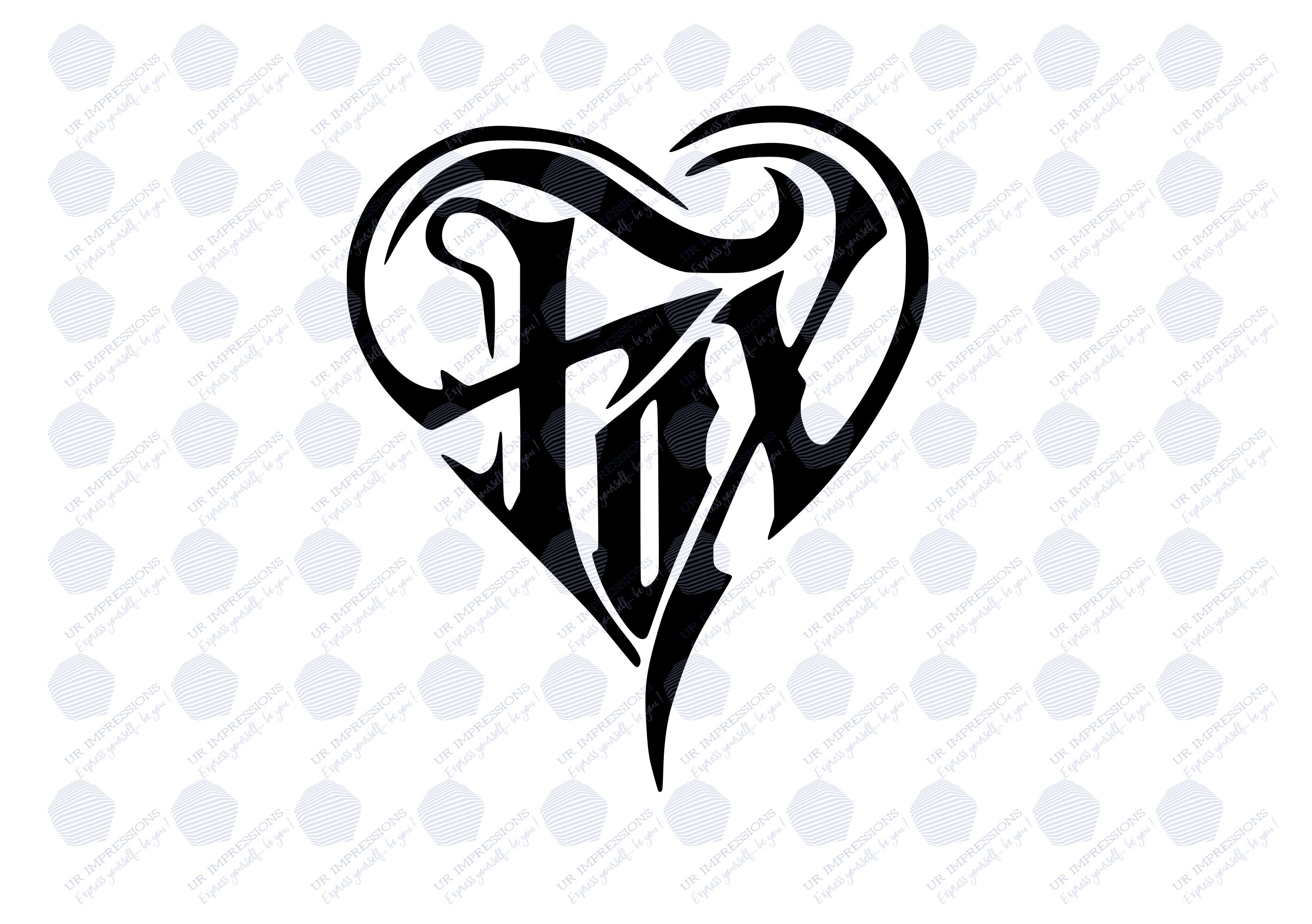 Fox Heart Tribal Decal Vinyl Sticker Graphics 5.5 X 4.8 Inch - Etsy