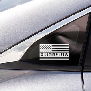 Freedom American Flag Decal, Patriotic Vinyl USA Sticker - Etsy