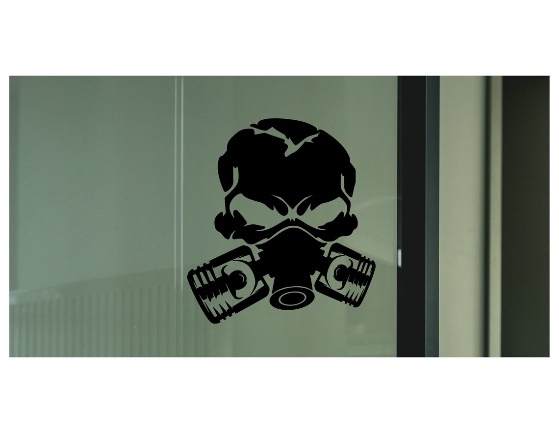 Piston Gas Mask Decal Vinyl Sticker Graphics 5.5 Inch - Etsy