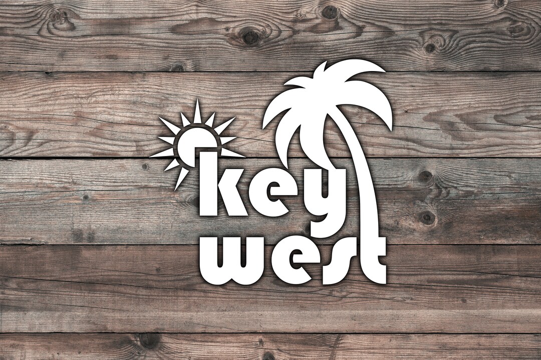 Key West Florida Decal: Retro Beach Sticker (5.5 X 5.1 In) - Etsy