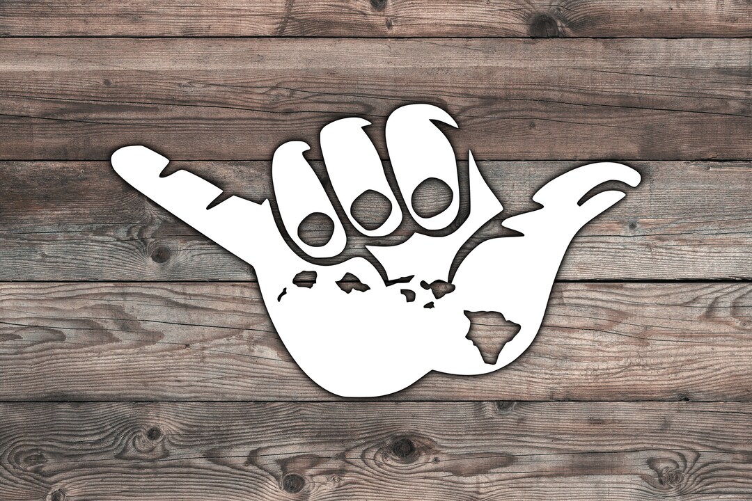 Shaka Hang Loose Hawaiian Islands Decal Shaka Hand Sticker for Car Cool ...