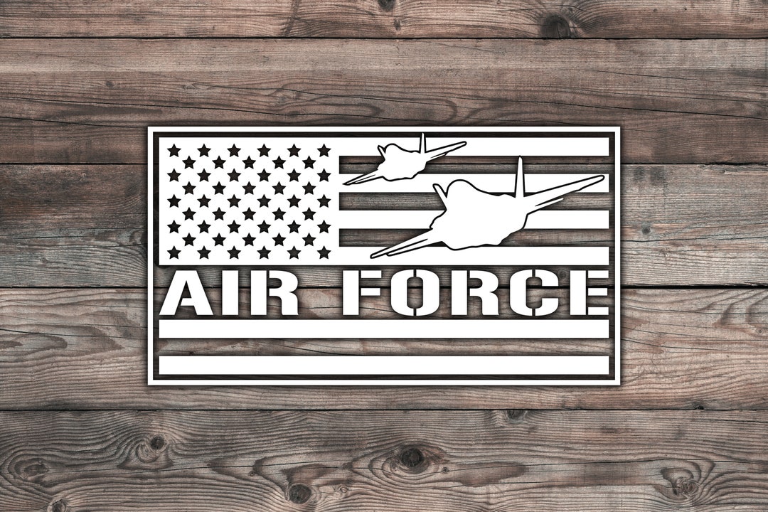 Air Force Fighter Jet American Flag Decal Sticker - 7.5 X 4 Inch ...