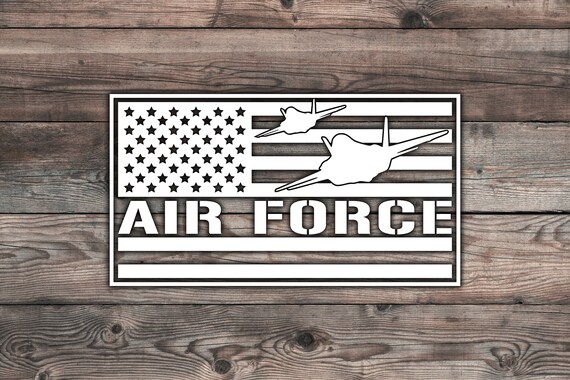 Air Force Fighter Jet American Flag Decal Vinyl Sticker - Etsy
