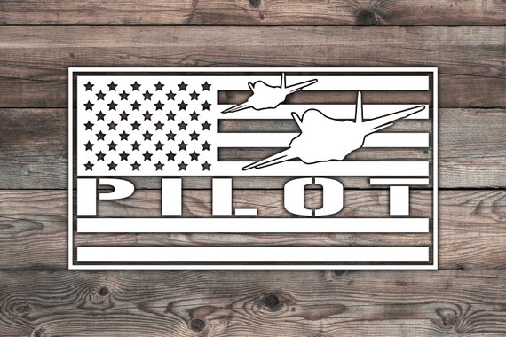 Pilot Fighter Jet American Flag Decal Vinyl Sticker Graphics - Etsy