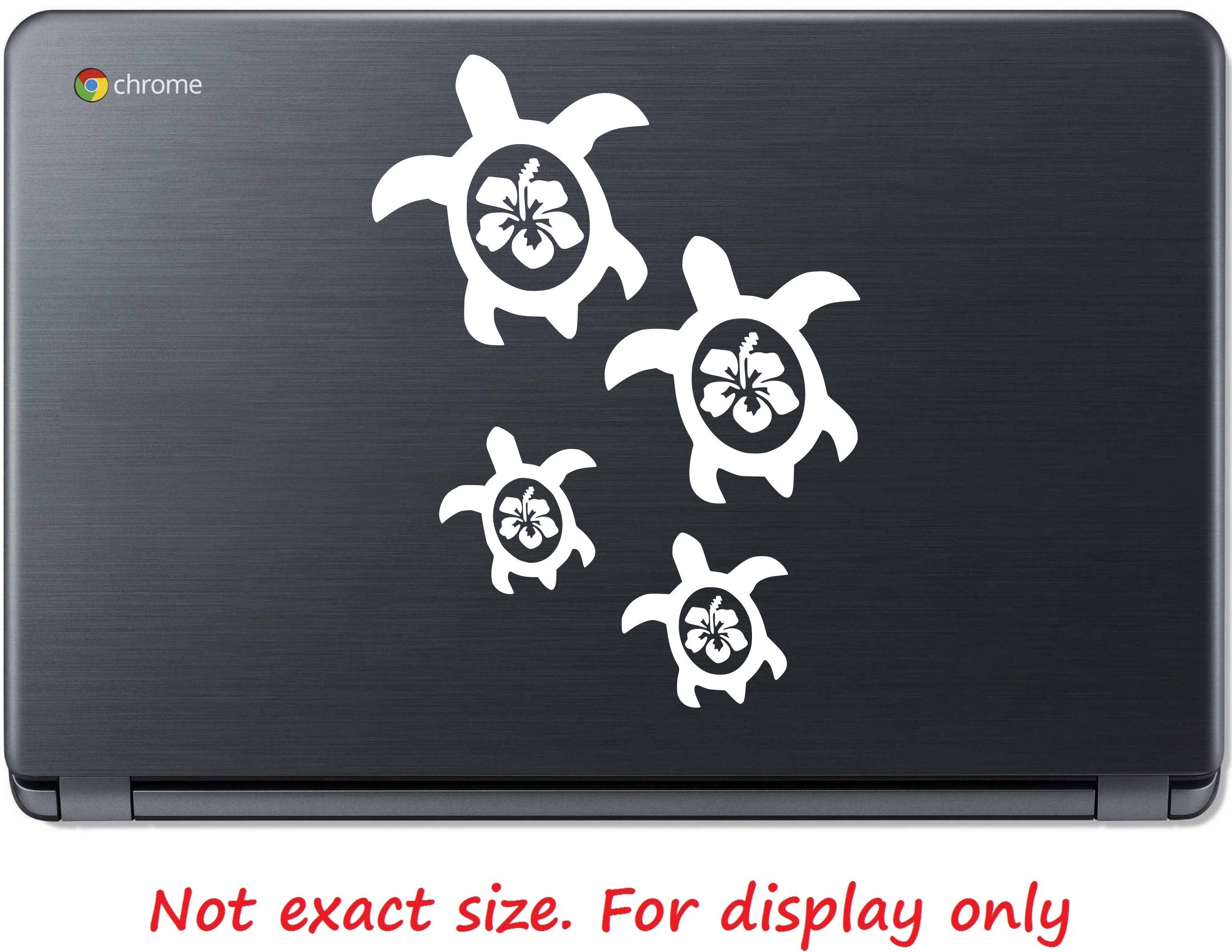 Hibiscus Sea Turtle Family of Four Decal Sticker - 7.5 X 6.5 Inch ...