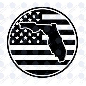 Florida American Flag Decal Patriotic USA Vinyl Sticker for Car Window ...