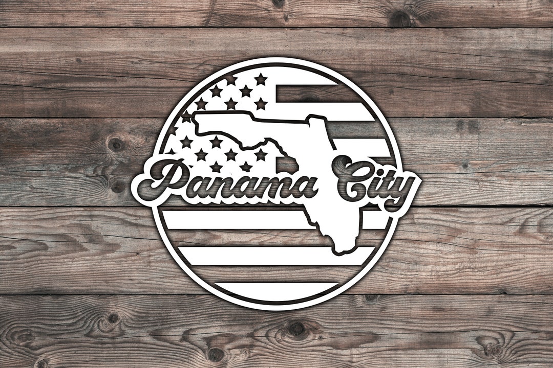 Panama City Florida American Flag Decal Sticker - 6 X 5.5 Inch ...