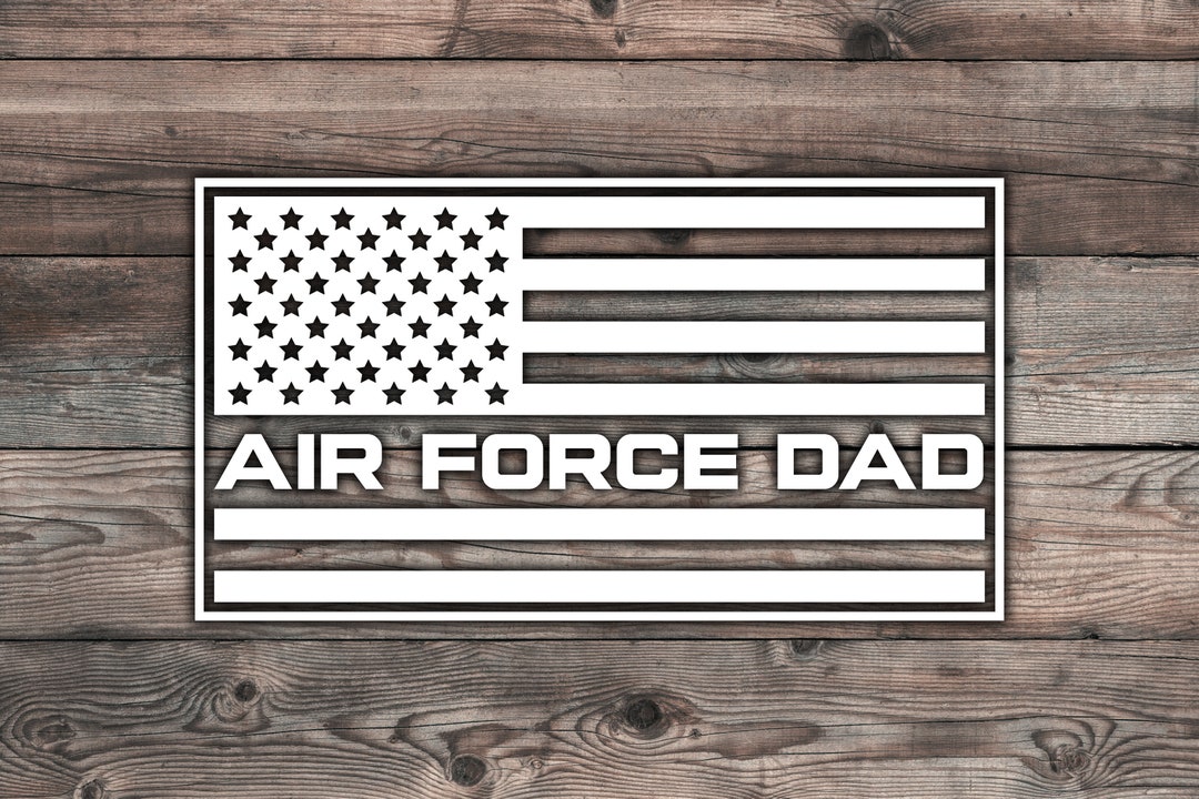 Air Force Dad Sticker - 7.5 X 4 in | Air Force Sticker Gift USA Flag ...