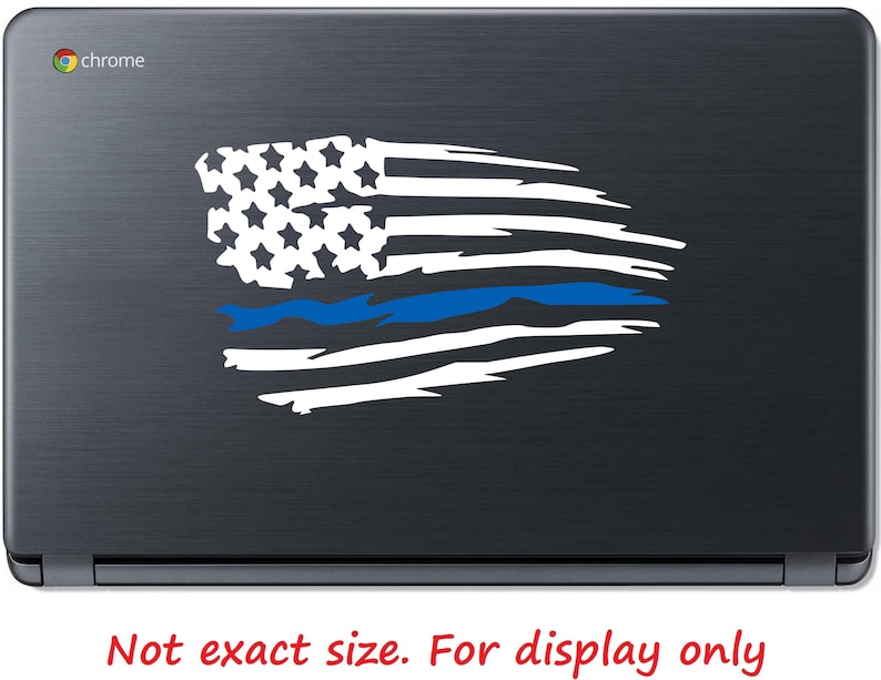 Thin Blue Line American Flag Decal Vinyl Sticker Graphics - Etsy
