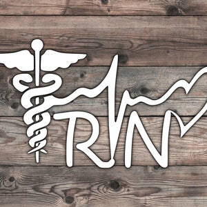 Registered Nurse Lifeline Decal Sticker - 7.5 X 4.1 Inch | Nurse ...