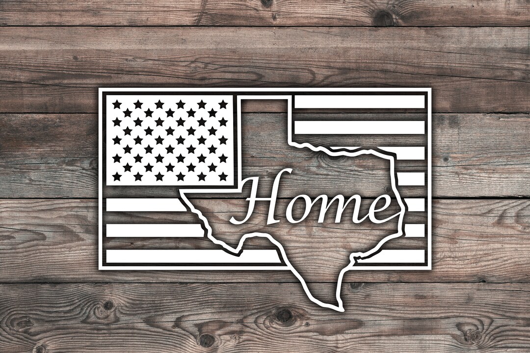 Texas Home American Flag Sticker Decal - 7.5 X 5 Inch | Texas Native ...
