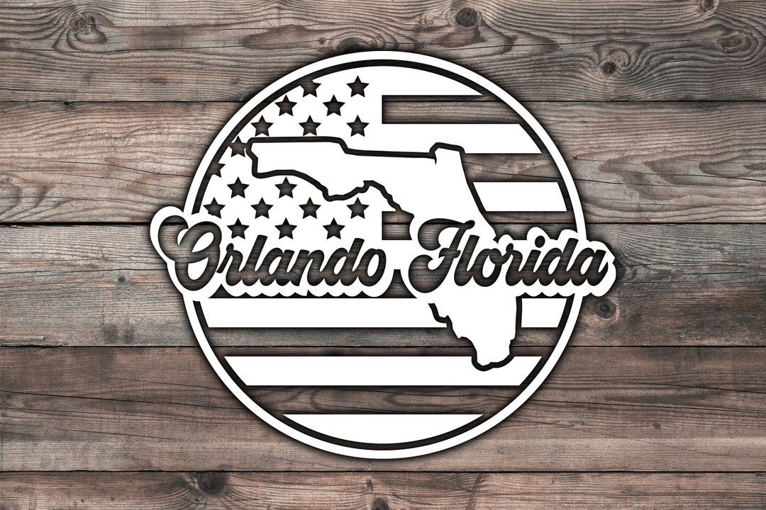 Orlando Florida American Flag Decal/sticker - 6 X 5.5 Inch | Patriotic ...