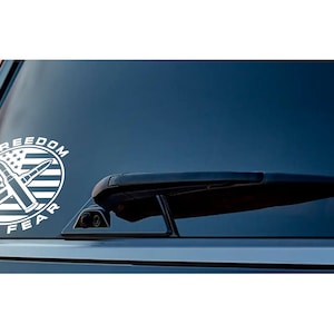 Freedom Sticker - 6.2 X 5.5 in Freedom Decal USA Flag Sticker for Car ...
