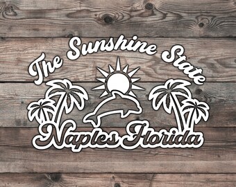 Miami Florida Sticker 6.5 X 3.9 in Miami Florida Car Sticker for ...