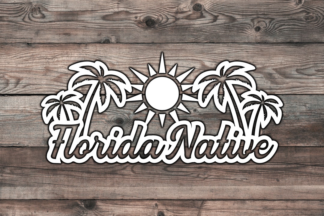 Florida Native Sticker: Beach Car Decal (7 X 3.4 In) - Etsy