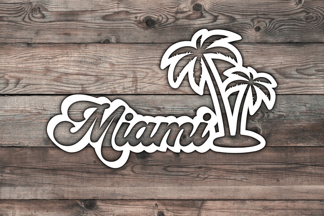 Miami Florida Sticker - 6.5 X 3.9 in Miami Florida Car Sticker for ...