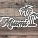 Miami Florida Sticker 6.5 X 3.9 in Miami Florida Car Sticker for ...