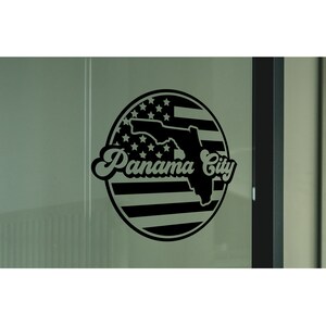 Panama City Florida American Flag Decal Sticker - 6 X 5.5 Inch ...
