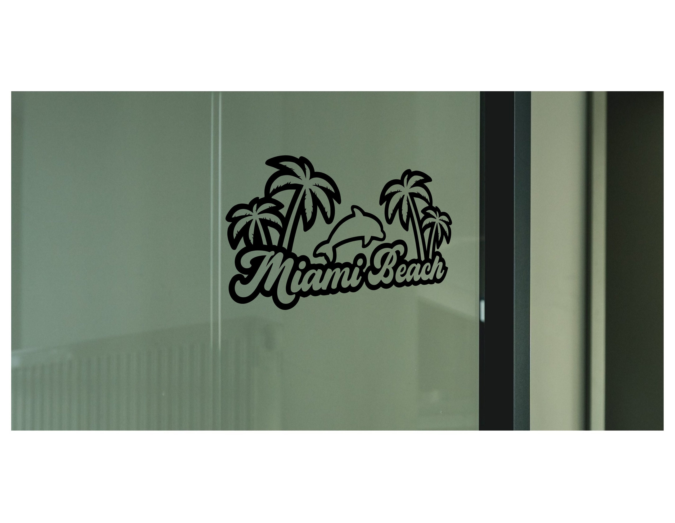 Miami Beach Sticker 7 X 3.3 in Miami Florida Car Sticker for Florida ...