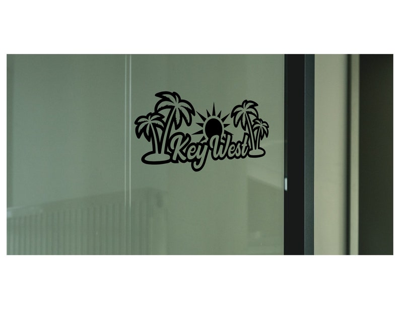 Key West Florida Sticker: Palm Tree Decal (7 X 3 Inch) - Etsy