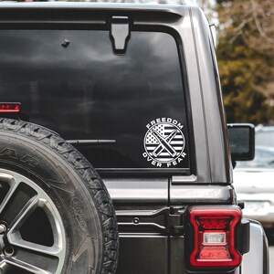 Freedom Sticker - 6.2 X 5.5 in Freedom Decal USA Flag Sticker for Car ...